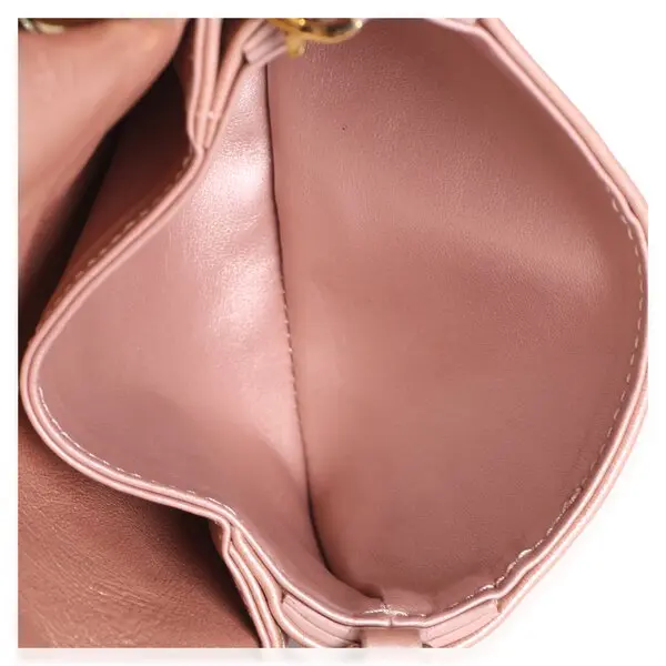 LOUIS VUITTON Metallic Embossed Monogram Lambskin Coussin Belt Bag - Pink