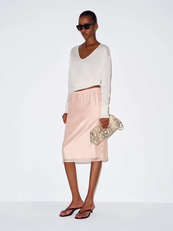REFORMATION Elana Skirt Light