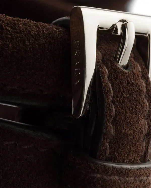 Prada Bonnie Suede Tote Bag - Brown
