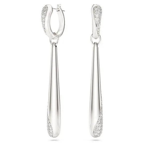 SWAROVSKI Classica Drop And Hoop Earrings - White