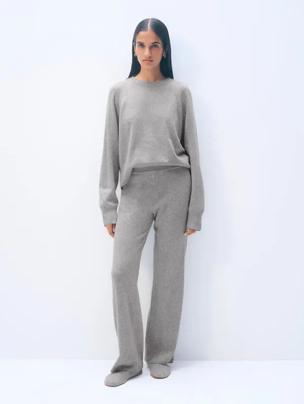 WHITE & WARREN Cashmere Wide Leg Pant In Size