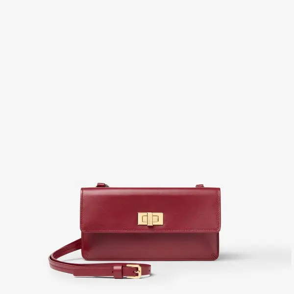 Fendi Peekaboo Wallet With Strap - Red