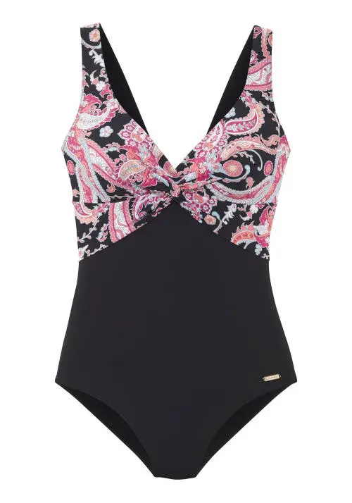 LASCANA Twist Front Tummy Control One Piece Swimsuit