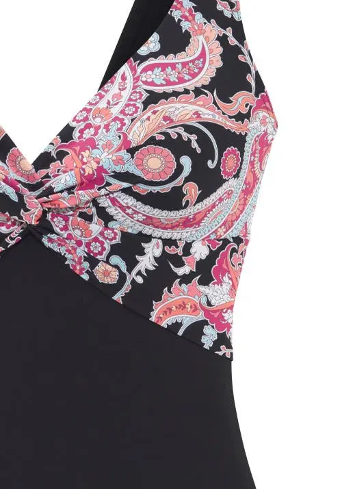 LASCANA Twist Front Tummy Control One Piece Swimsuit