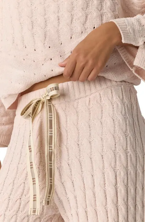 Free People Intimately Fp Fireside Crush Cable Knit High Waist Joggers