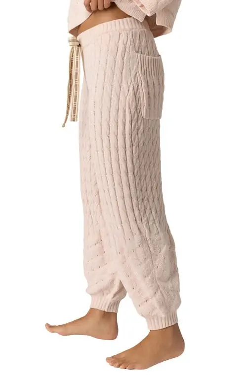 Free People Intimately Fp Fireside Crush Cable Knit High Waist Joggers