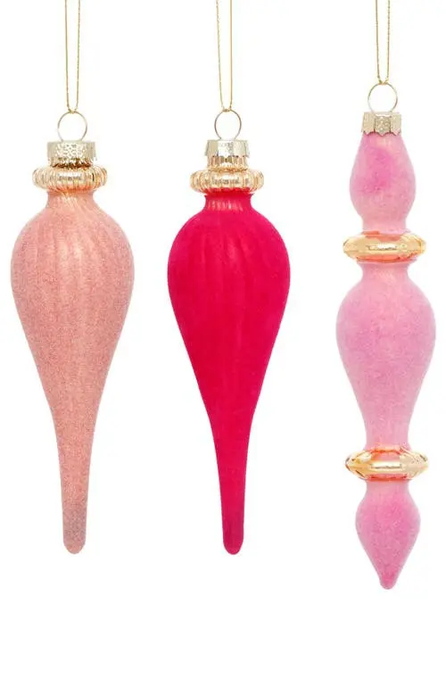 MARK ROBERTS Luxe Drop Ornament - Pink