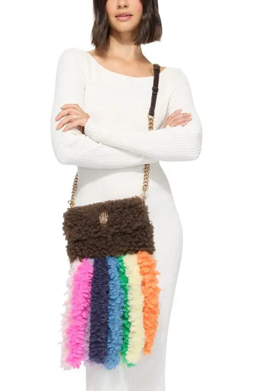 Kurt Geiger Medium Kensington Faux Shearling Shoulder Bag