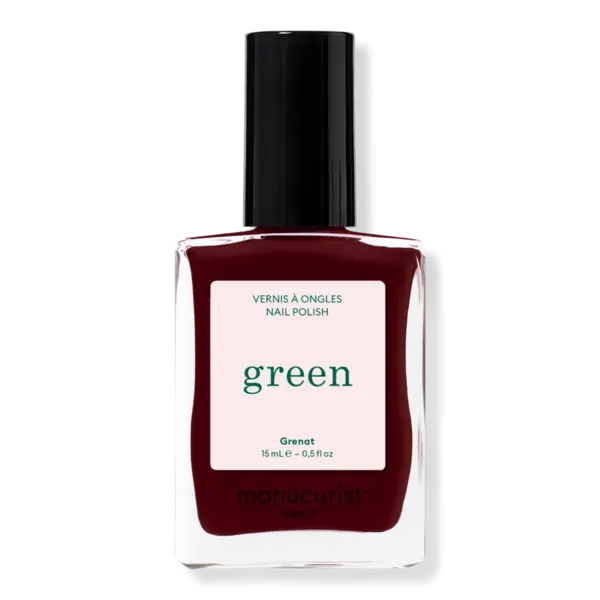 MANUCURIST Green Nail Polish, Quick Dry, Non-toxic Nail Polish With Gel-like Finish - Grenat