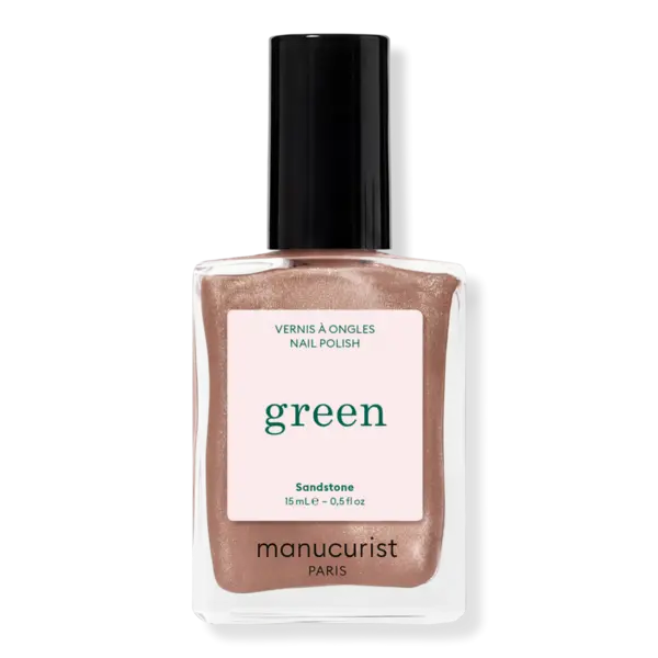 MANUCURIST Green Nail Polish, Quick Dry, Non-toxic Nail Polish With Gel-like Finish - Sandstone