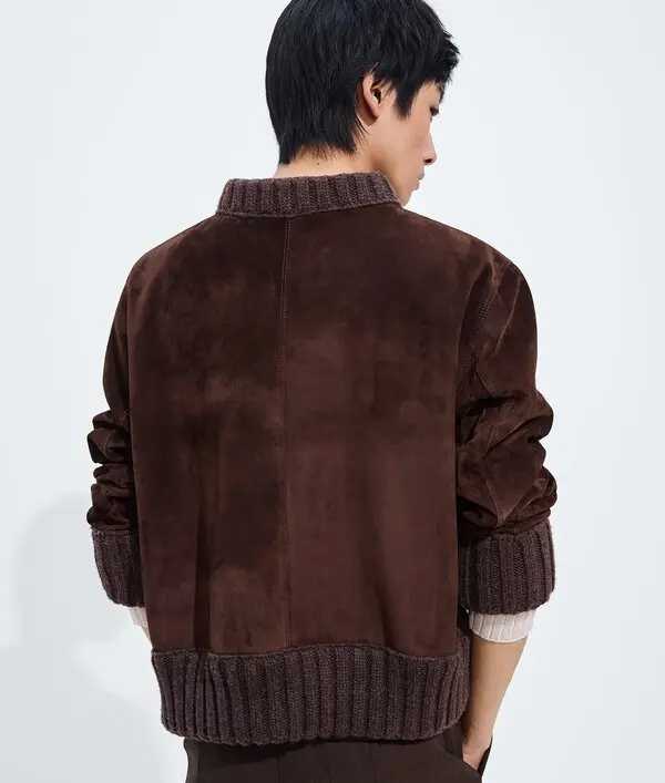 Bottega Veneta Suede Leather Sweater