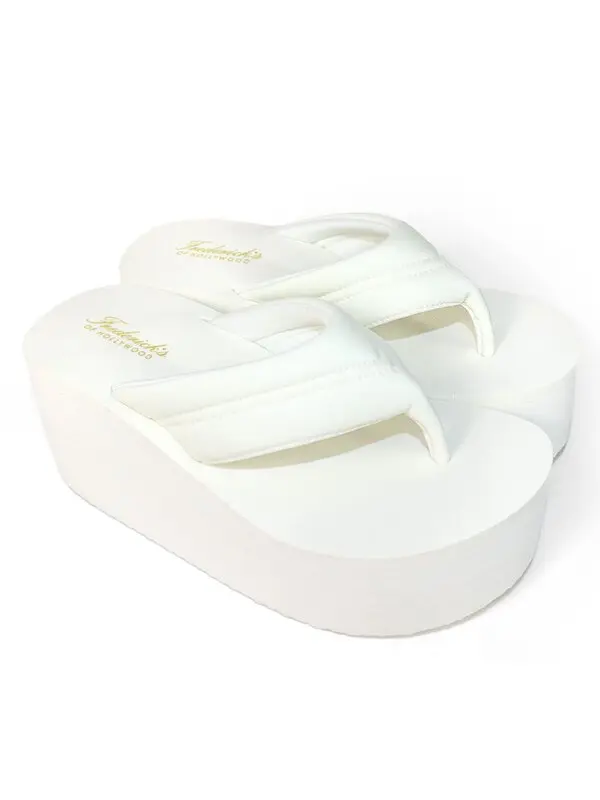 Frederick's Of Hollywood Alita Chunky Platform Sandal - White