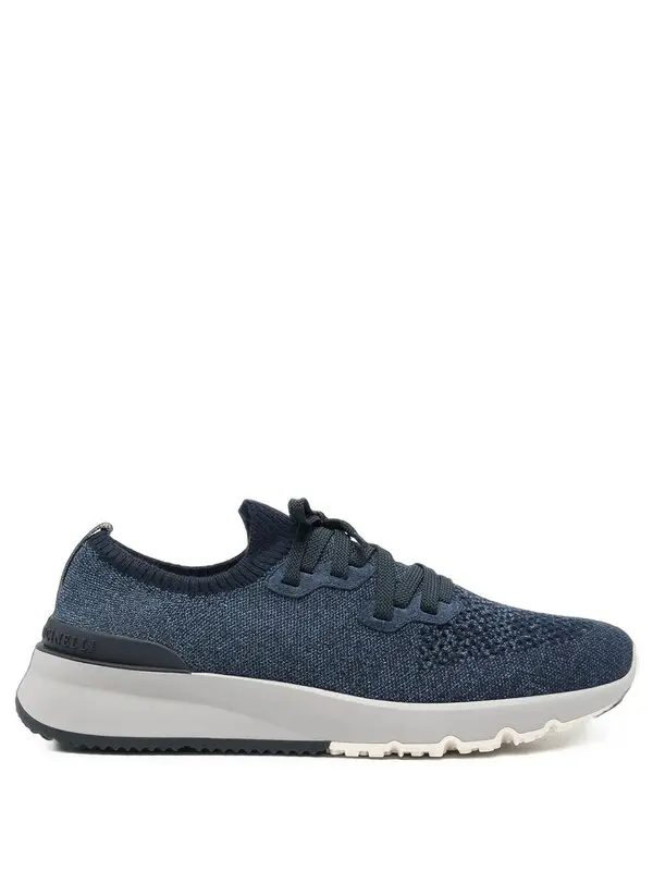 Brunello Cucinelli Runner Sneakers In Multi Denim C