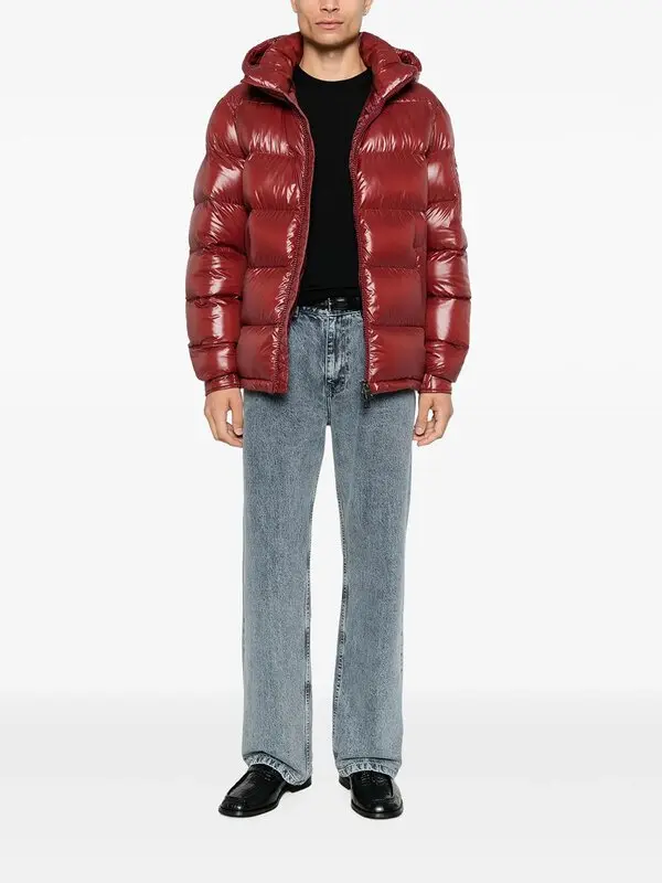 Herno Glossy Puffer Jacket With Hood - Red