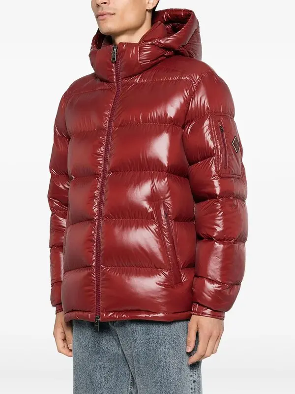 Herno Glossy Puffer Jacket With Hood - Red