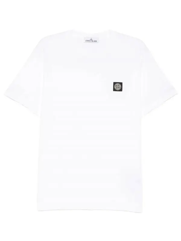 Stone Island Slim T-shirt With Compass Patch - White
