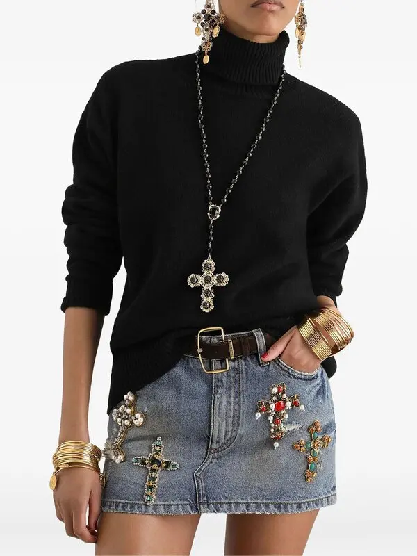 Dolce & Gabbana Oversized Brushed Wool Turtlenec