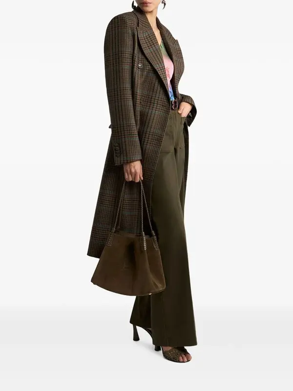 Etro Double-breasted Wool Coat With Prince Of Wales Check
