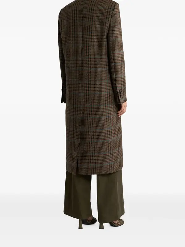 Etro Double-breasted Wool Coat With Prince Of Wales Check