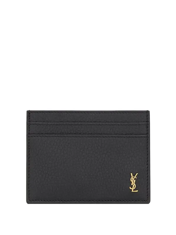Saint Laurent Card Holder "tiny Cassandre" In Grai