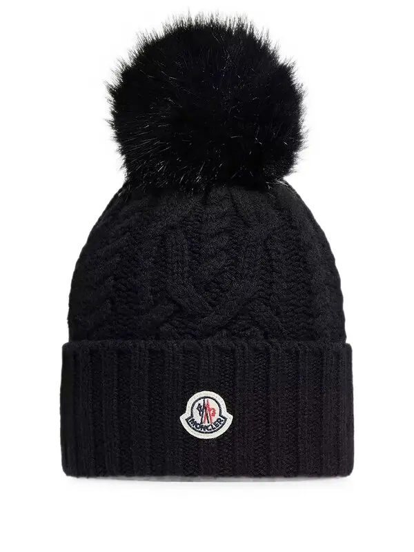 Moncler Wool And Cashmere Beanie With Pom Pom