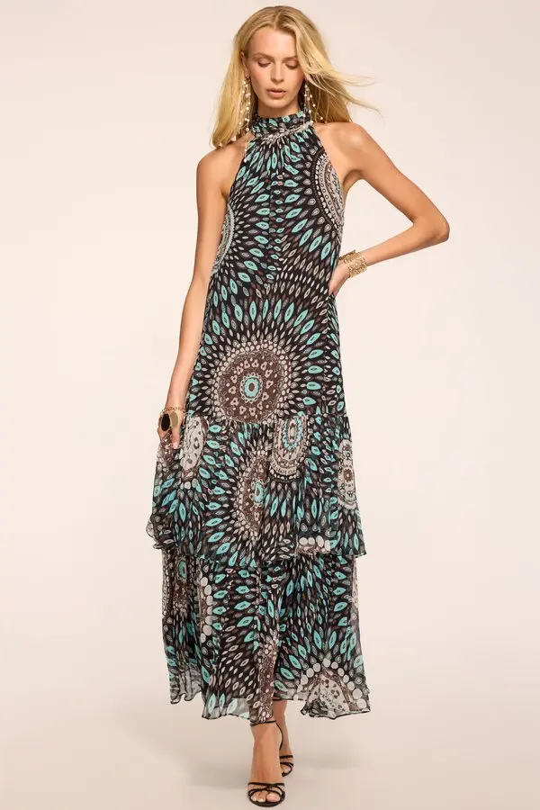 Ramy Brook River Printed Silk Maxi Dress - Multi Medallion