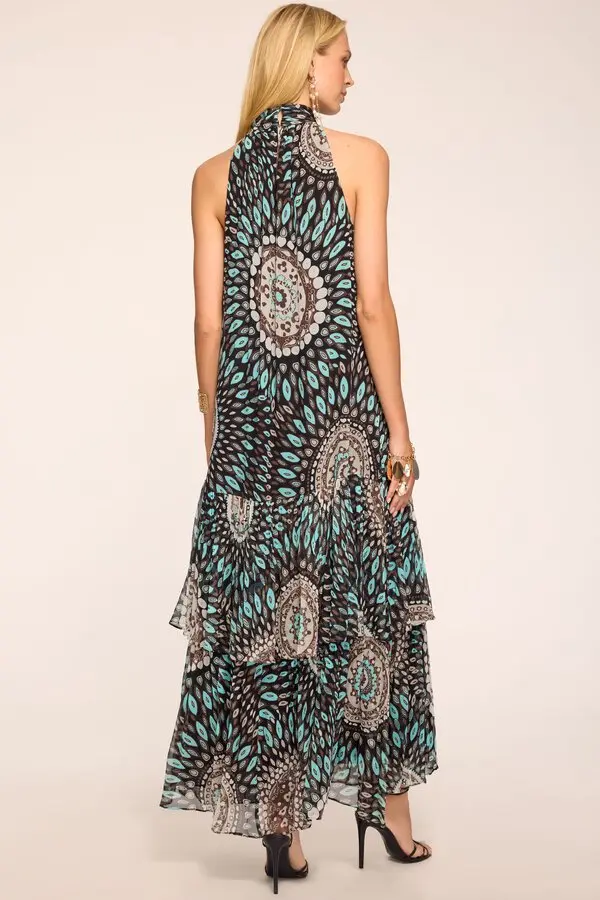 Ramy Brook River Printed Silk Maxi Dress