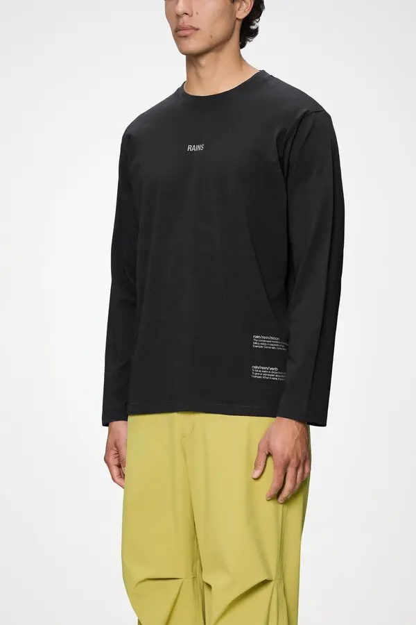 Rains Classic Long Sleeve T-shirt - Black