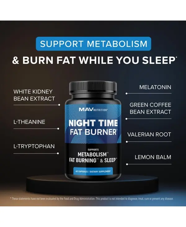 MAV NUTRITION Night Time Fat Burner Sleep Aid