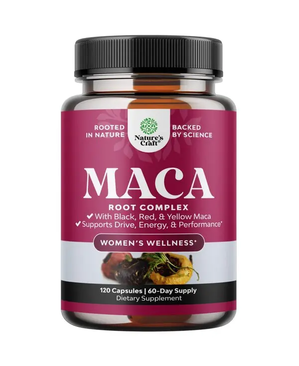 NATURE'S CRAFT Maca Root Capsules With Red
