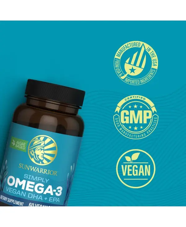 SUNWARRIOR Omega-3 Algae Oil Softgels