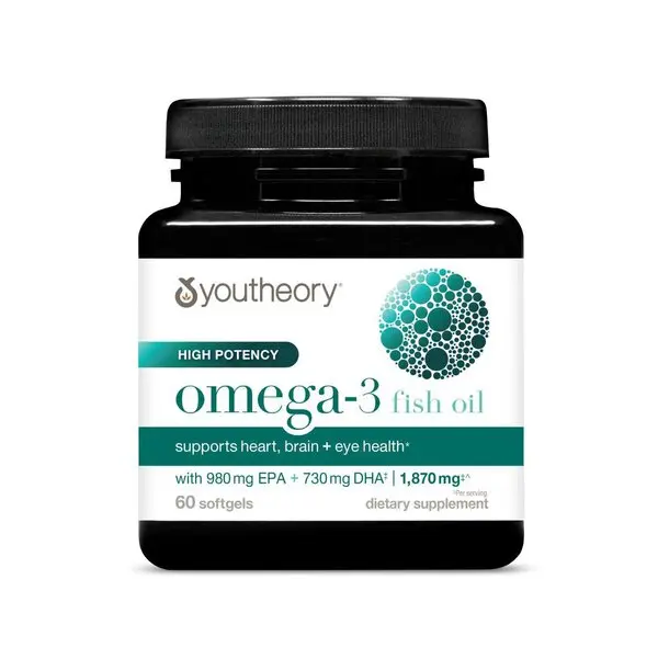 YOUTHEORY High Potentcy Omega-3 Fish Oil