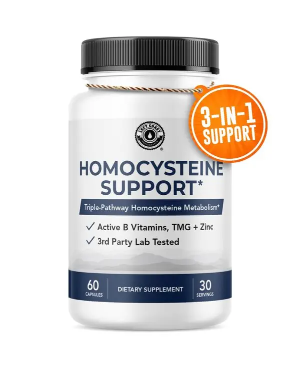 LEFT COAST PERFORMANCE Homocysteine Support Capsules With Methylated B Complex Vitamins And Tmg - No Color