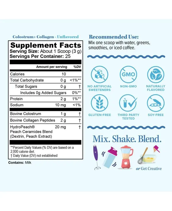 VITAUTHORITY Colostrum Collagen Peptide Protein Powder