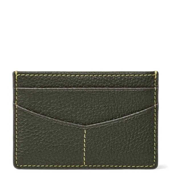 ASPINAL OF LONDON Leather Hudson Slim Card Holder - Green