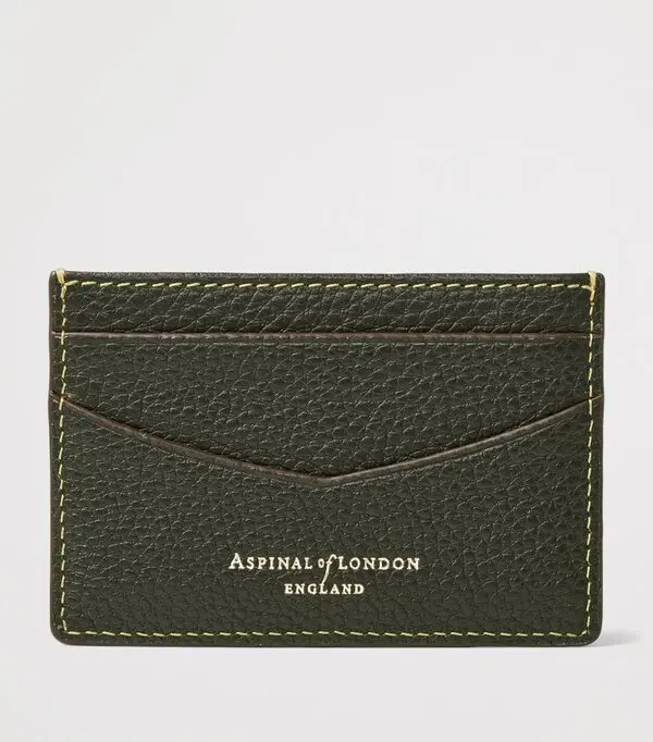 ASPINAL OF LONDON Leather Hudson Slim Card Holder - Green