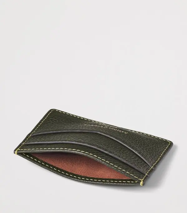 ASPINAL OF LONDON Leather Hudson Slim Card Holder - Green