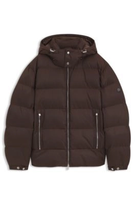 BOSS Water-repellent Padded Jacket With Micro-monogram Jacquard