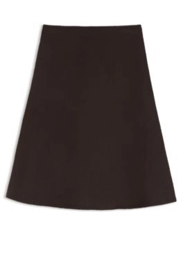 BOSS A-line Skirt In A Wool Blend