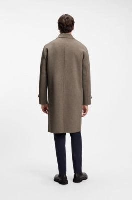 BOSS Relaxed-fit Coat In A Wool Blend