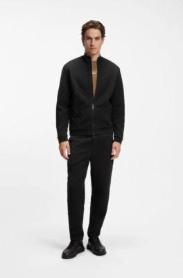 BOSS Porsche X Zip-up Sweatshirt With Pasha-check Jacquard