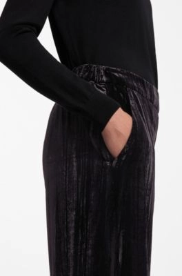 Hugo Relaxed-fit Pants In Velvet