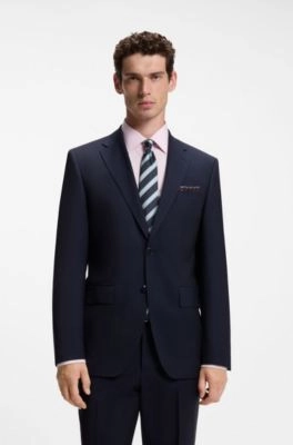 BOSS One Silk Pocket Square With Printed Pattern - Dark Brown