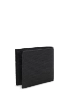 BOSS Monogram-textured Leather Wallet