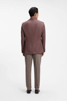 BOSS Regular-fit Blazer In Virgin Wool With Silk