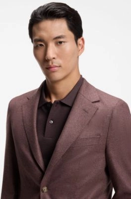 BOSS Regular-fit Blazer In Virgin Wool With Silk