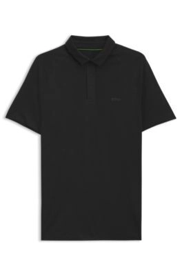 BOSS Wool-blend Slim-fit Polo Shirt With Concealed Placket