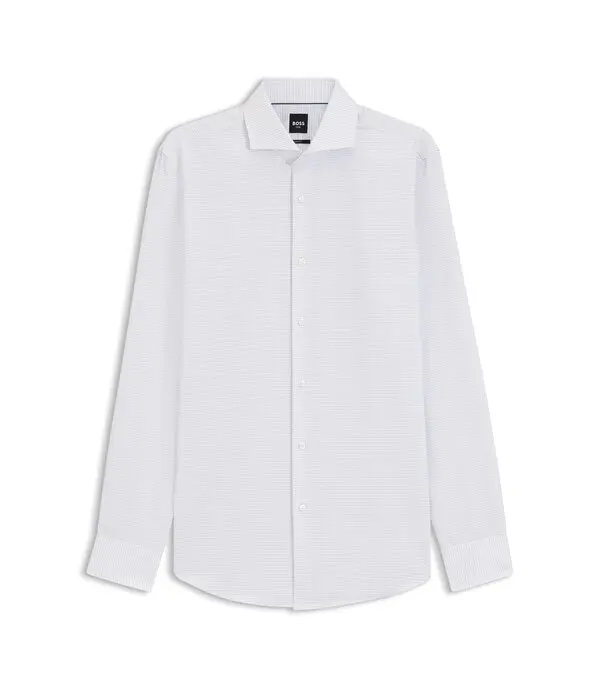 BOSS Slim-fit Shirt In Wrinkle-resistant Structured Cotton