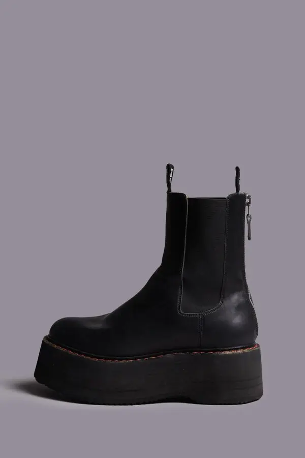 R13 Double Stack Chelsea Boot - Black