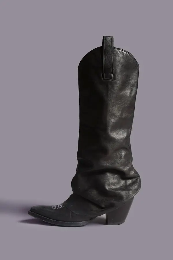 R13 Mid Cowboy Boots With Sleeve